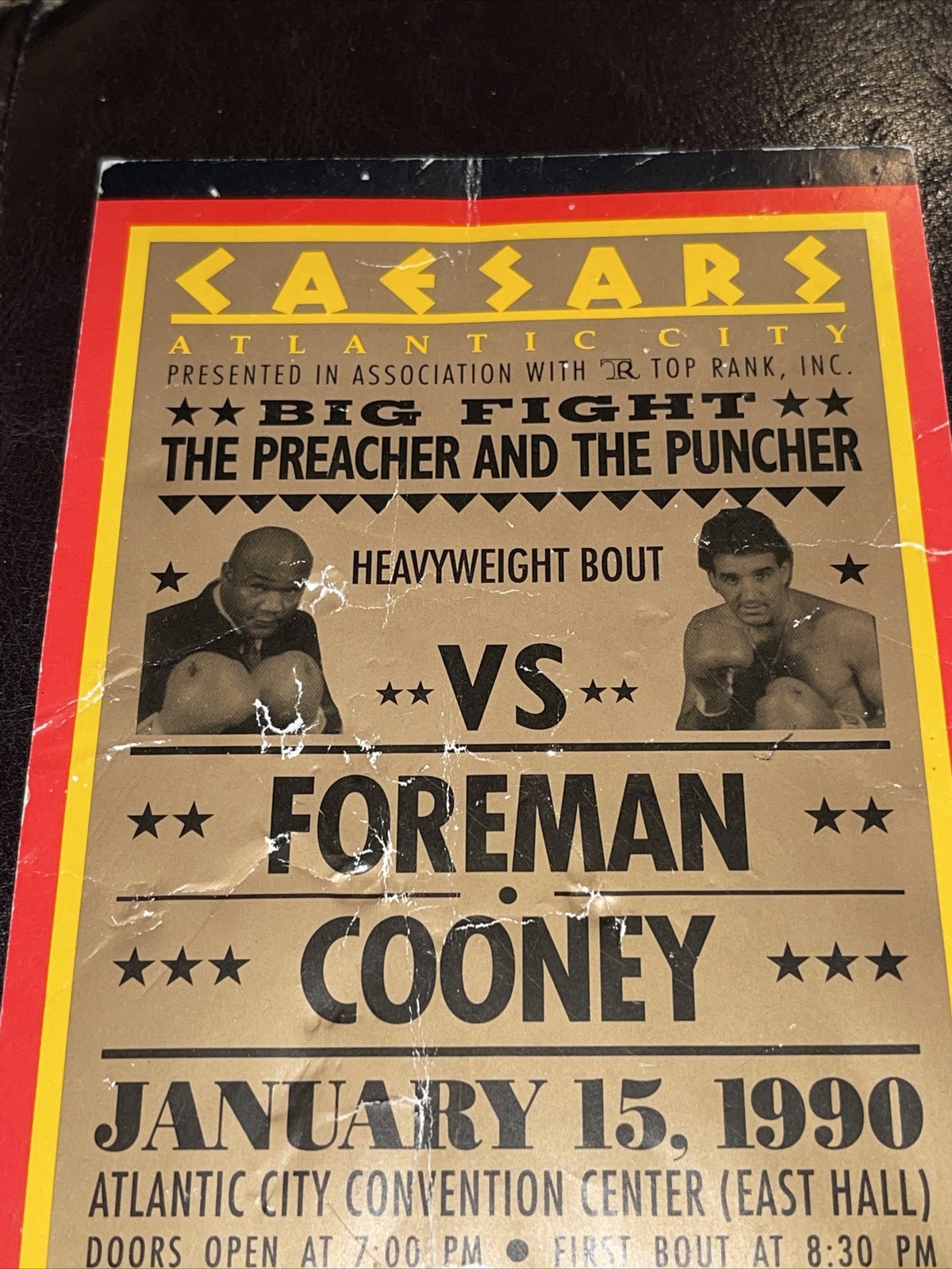 George Foreman vs Gerry Cooney Boxing Ticket Stub January 15, 1990 | eBay