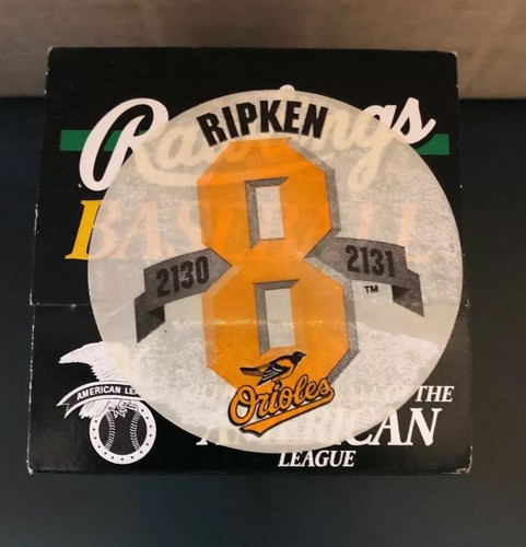 CAL RIPKEN 2131 #8 STICKER OFFICIAL AMERICAN LEAGUE RAWLINGS BASEBALL ...