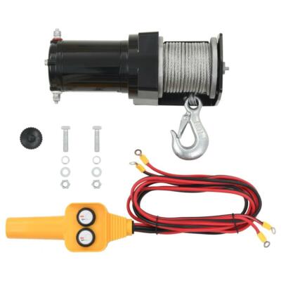 12V Car Vehicle Electric Hoist Winch Wire Remote Control. Rope 15M ...