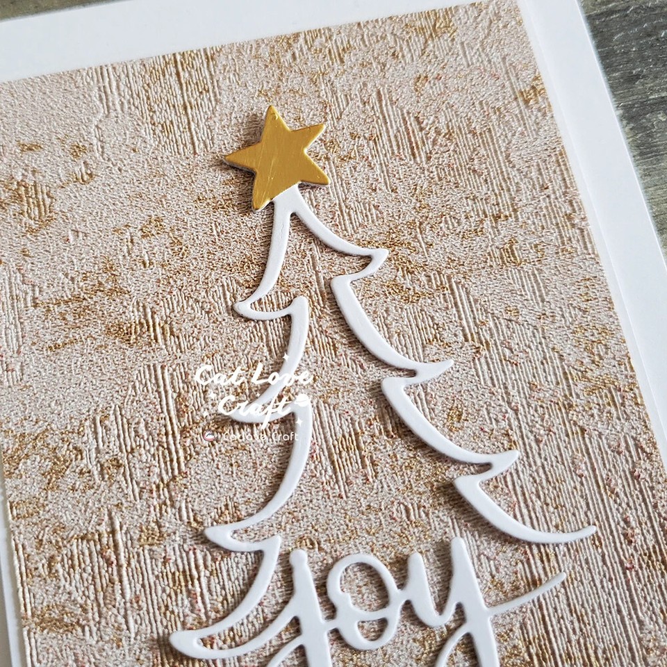 Christmas Tree Joy Word Metal Cutting Dies Scrapbooking Card Making ...
