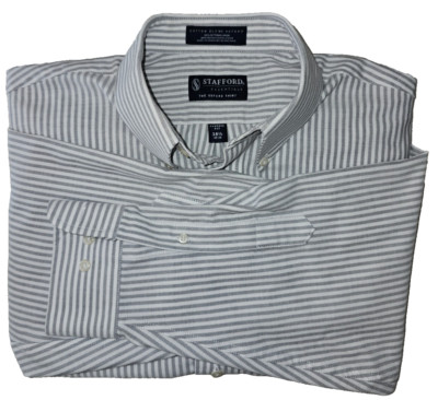 Dress Shirt Long-Sleeve, Stafford, Size 16.5 32-33, New, Flawless, Free ...