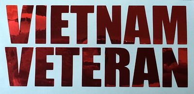 VIETNAM VETERAN Red Chrome Vinyl Window Decal | eBay