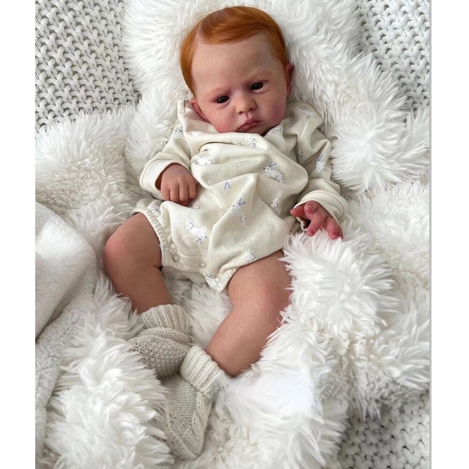 22" Realistic Reborn Dolls Full Handmade Baby Silicone Vinyl Newborn ...