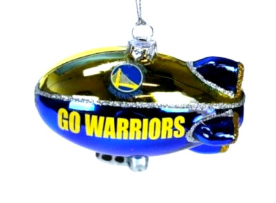 Golden State Warriors NBA Collectible Glitter Blimp Ornament Blown ...