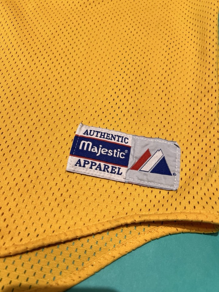 San Francisco Giants Jersey Vtg Majestic Script Yellow L MLB Baseball ...