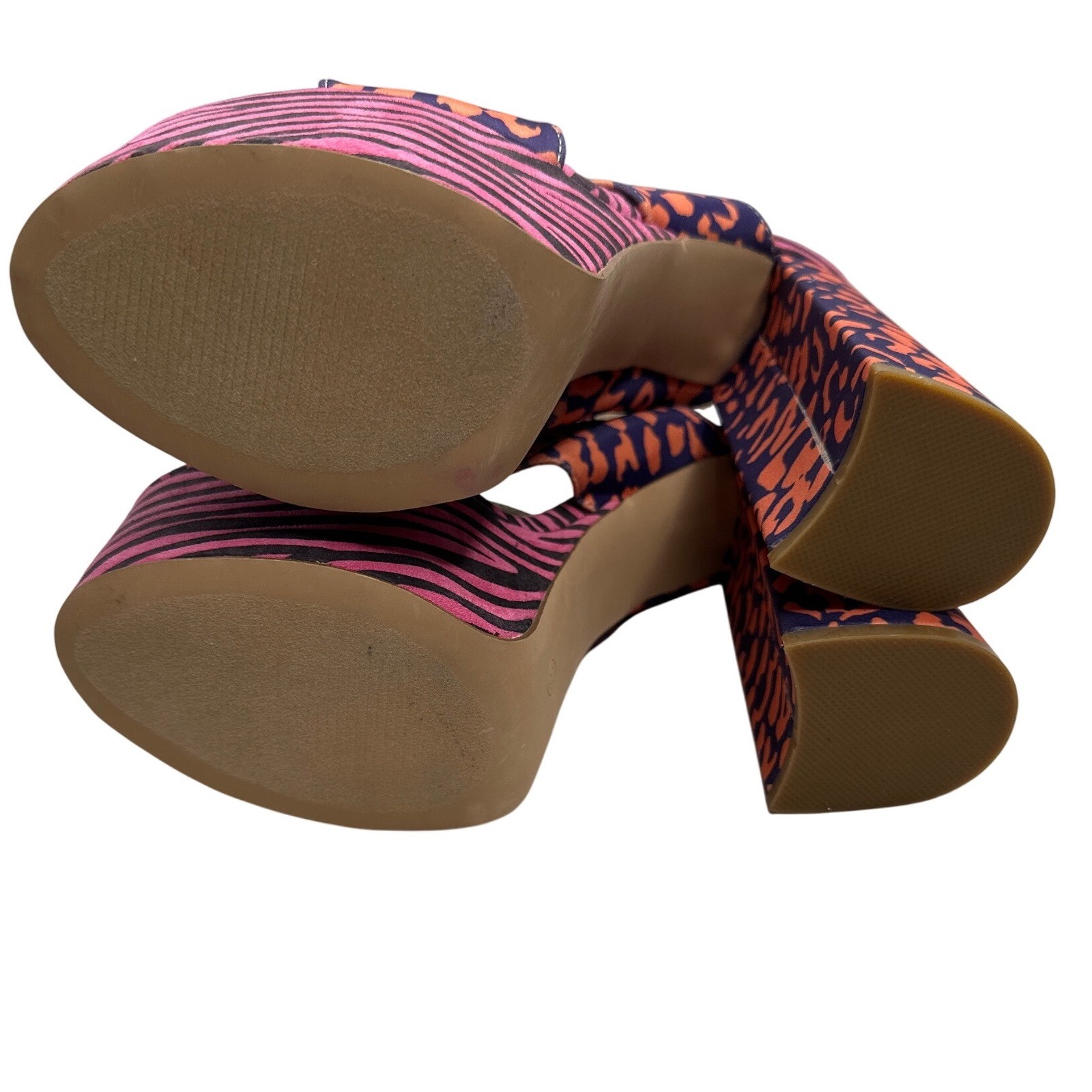 Lemonade Women's Kimberly-Animal Print Ultra High Platform Sandals Size ...