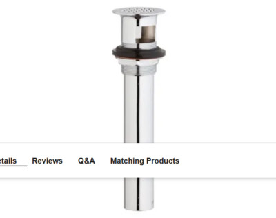 Grohe 28951000 #57 Grid Drain Assembly with Overflow | eBay