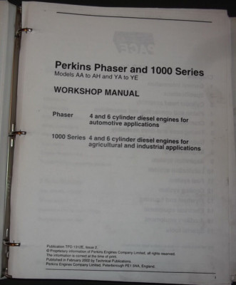PERKINS PHASER & PERKINS 1000 1004 1006 SERIES ENGINE SERVICE SHOP ...