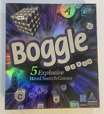 Boggle Hasbro Interactive-5 Explosive Word Search Games (PC CD-ROM ...