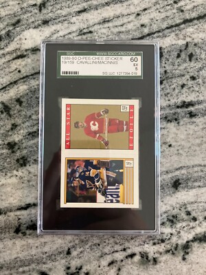 Cavallini/Macinnis 1989-90 O-Pee-Chee Sticker SGC Graded Excellent "5 ...