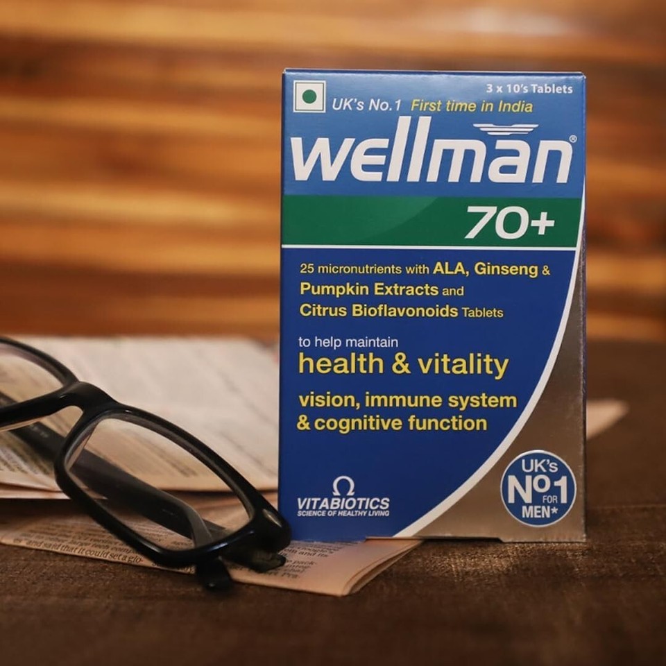 wellman 70+ Multivitamin 30 Tablets For Men for Health & Vitality ...