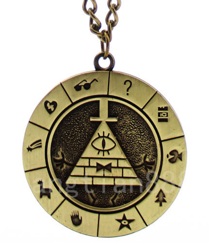 Anime Gravity Falls Bill Cipher Boss Necklace Pyramid Pendant Cosplay ...