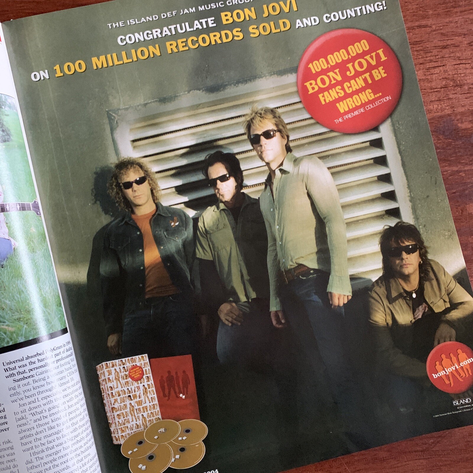 Billboard Magazine Bon Jovi Cover 100 Mill Records! Nov 20, 2004 ...