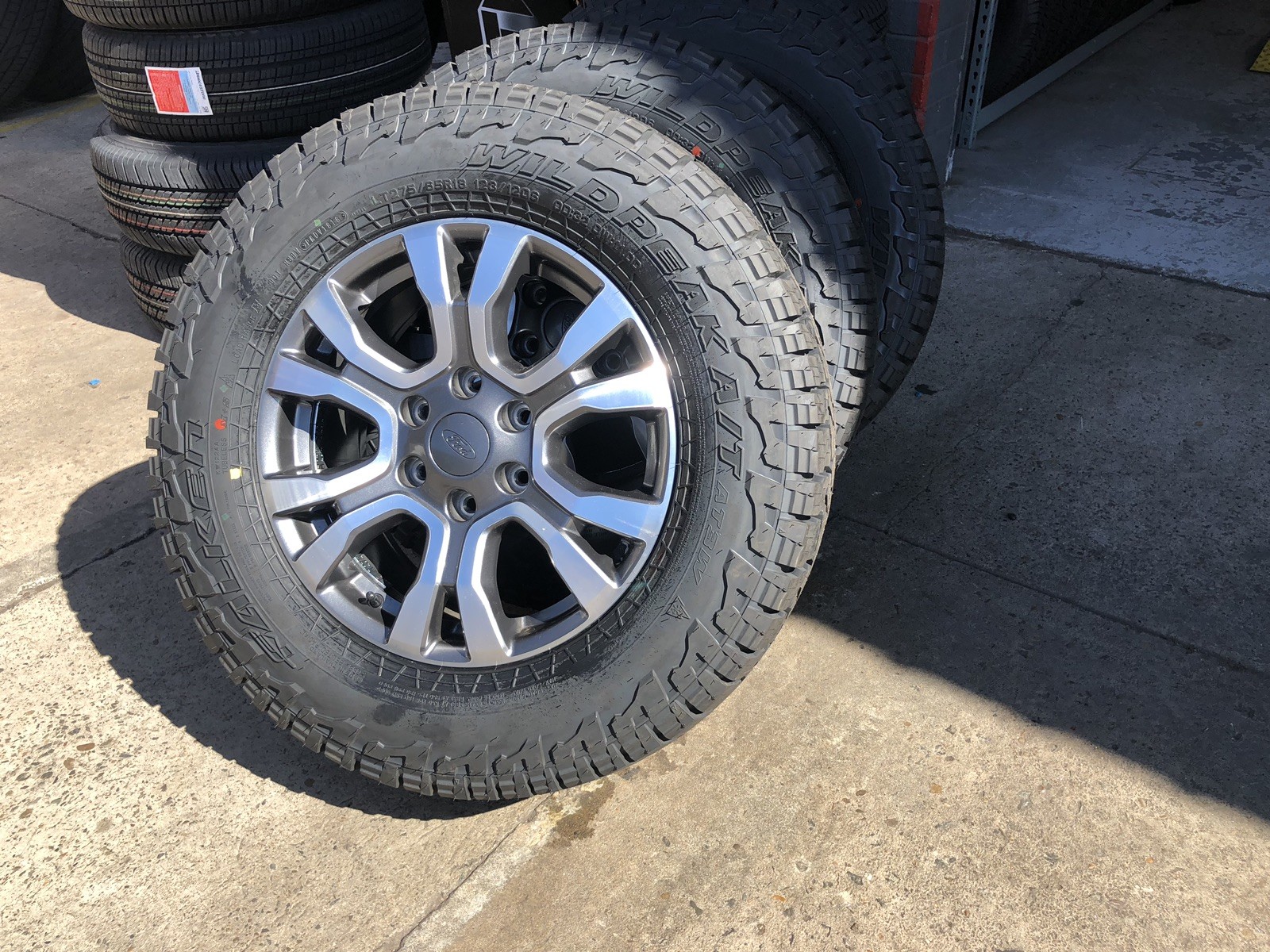 4X NEW Genuine FORD RANGER WILDTRAK 2018 18" WHEELS & FALKEN AT LT AT3w ...
