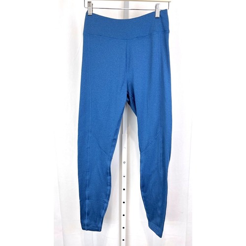 NWT LINEA AQUA Lands' End Pull On Grid Fleece Leggings Base Layer Blue ...