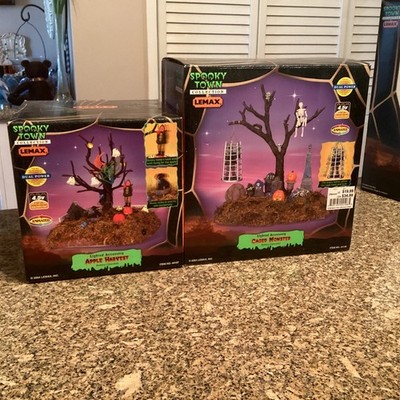 lemax spooky town; Apple Harvest And Caged Monster | eBay