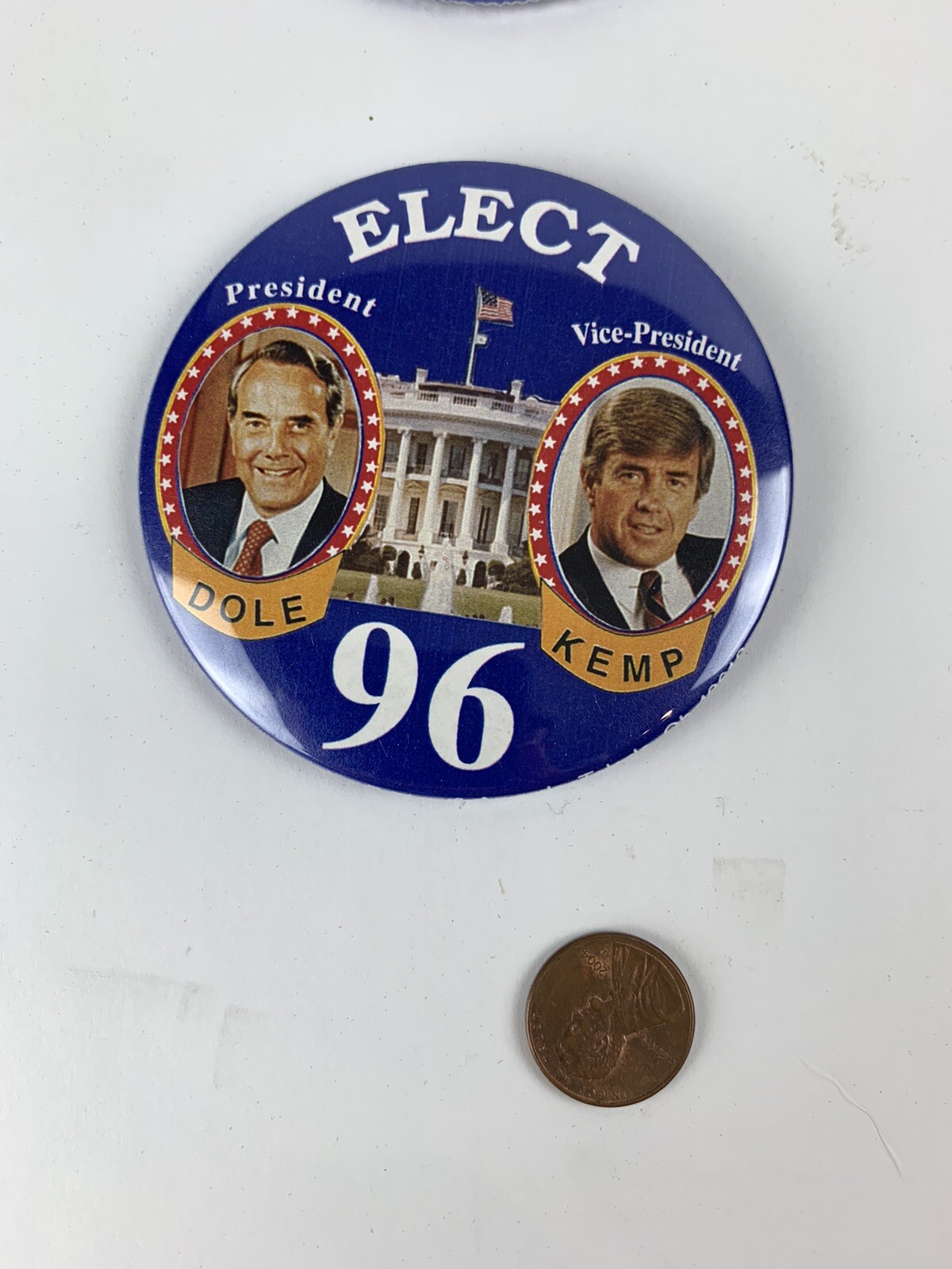 Elect President Dole Vice-President Kemp 1996 96 Pin Election AG | eBay