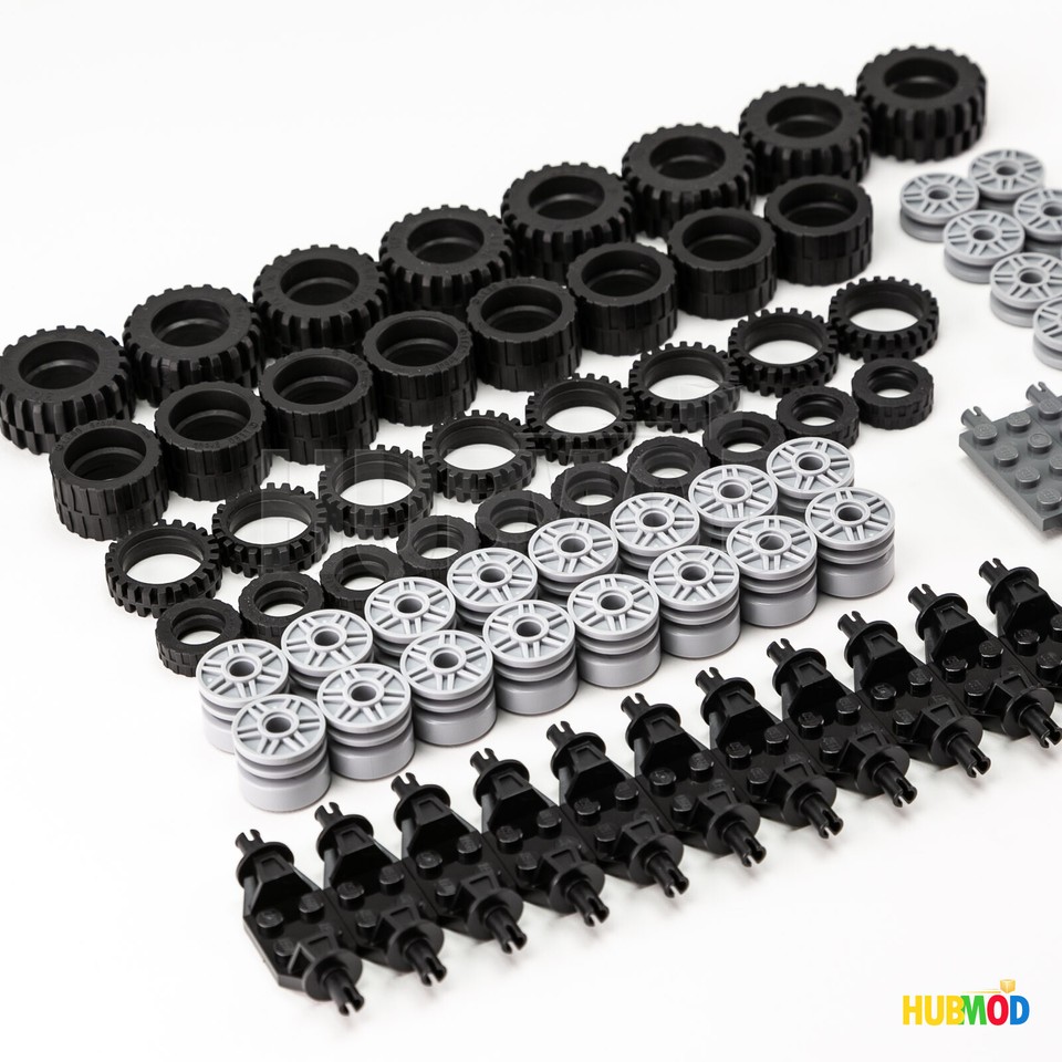 Genuine Lego City Technic - Wheel, Tire and Axle Set Lot - 85 Pieces ...