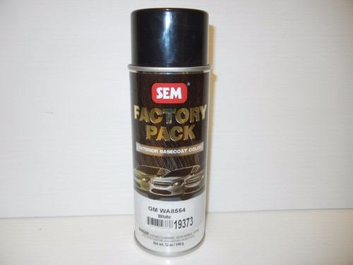 SEM FACTORY PACK EXTERIOR BASECOAT AEROSOL FOR GM WA8554 White 19373 ...