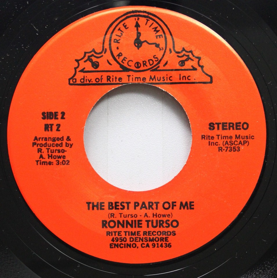 Singer Song Writer 45 Ronnie Turso - May The Road Rise Up To Meet You ...