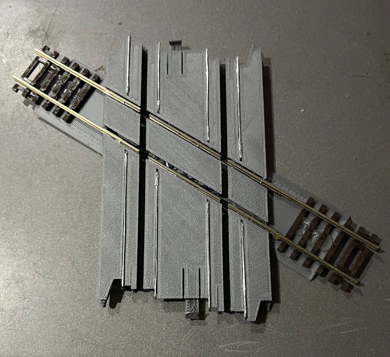 US1 trucking double lane road & rail 33 degree angle train track ...