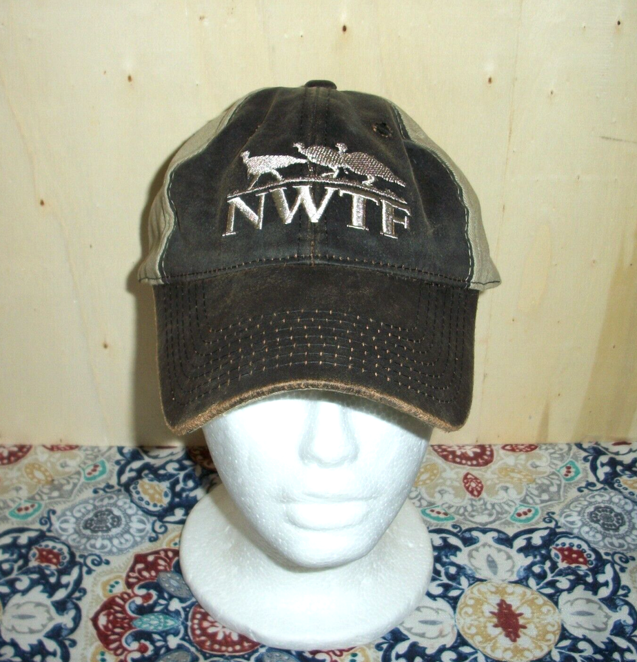 NWTF National Wild Turkey Federation Cap Brown Tan Trucker Hat ...