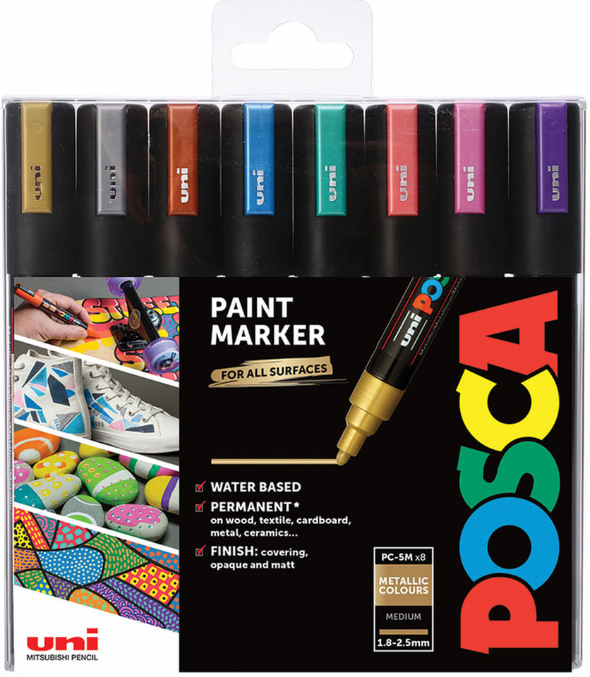 Uni Posca Paint Marker Kits Cases Sets Packs All Options Pastel & Mega ...
