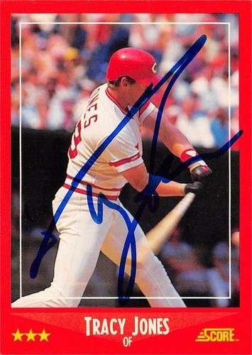 Tracy Jones autographed Baseball Card (Cincinnati Reds) 1988 Score #326 ...