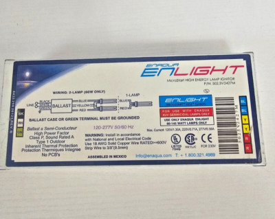 ENLIGHT LAMP IGNITOR FOR (2) ENAQUA 60 WATT UV GERMICIDAL LAMPS ONLY | eBay