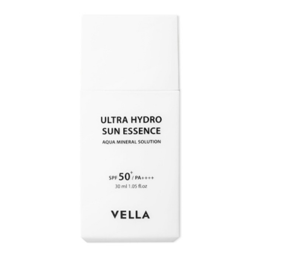 VELLA Ultra Hydro Sun Essence SPF 50+ 30ml Aqua Mineral Solution Vegan ...