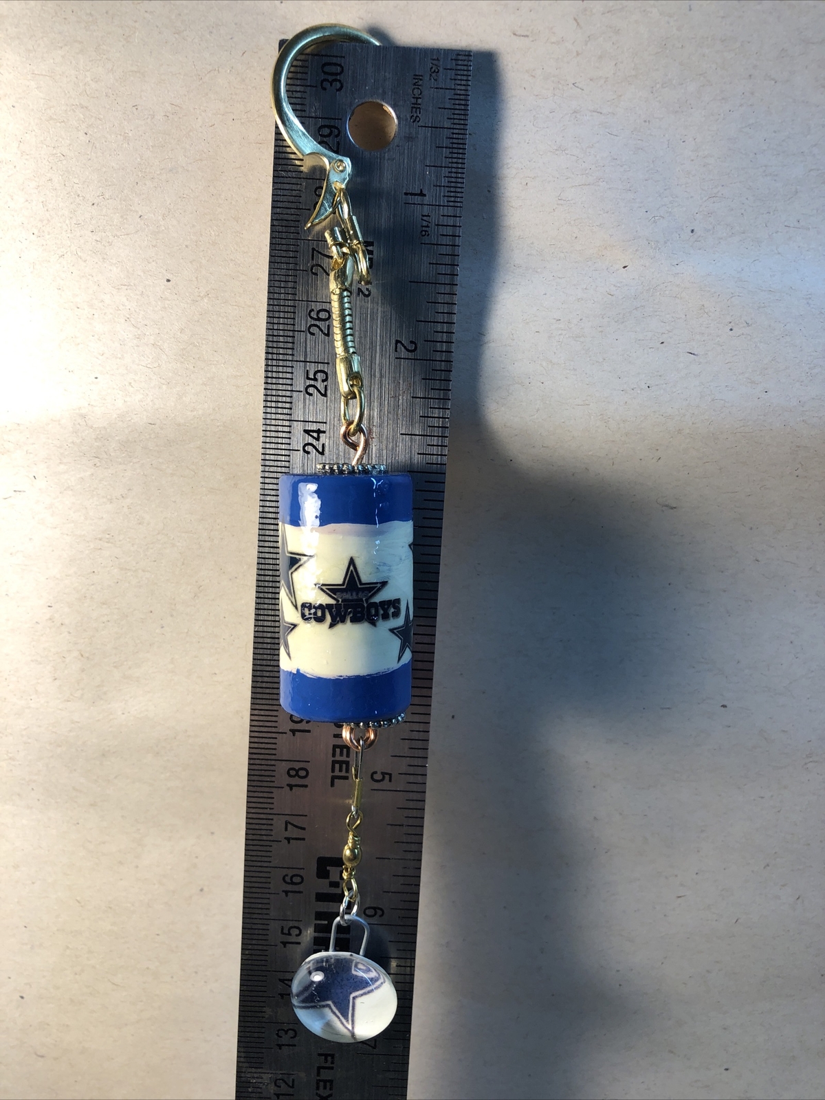 Dallas Cowboys, Key chain , made of cork it floats, glass charm | eBay