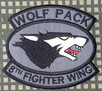 USAF 8th Fighter Wing Wolf Pack Patch Hook & Iron-On Repro New B480 | eBay