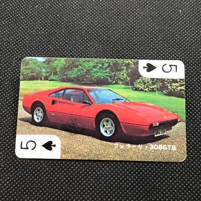 Ferrari 308GTB Playing Card super car spade 5 Japanese very rare F/S | eBay