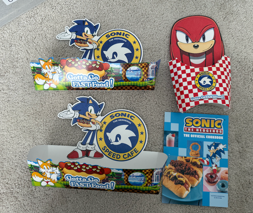 Sonic the Hedgehog Speed Cafe Hot Dog and Knuckles Container 2023 SDCC ...