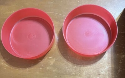 Vintage Tupperware Wonder Bowls Stackable Lot of 2 Watermelon Red 1405 ...