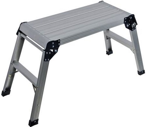 BUILDERS STEP UP LADDER PLATFORM HOP UP WORK STOOL BENCH 500MM 150KG ...