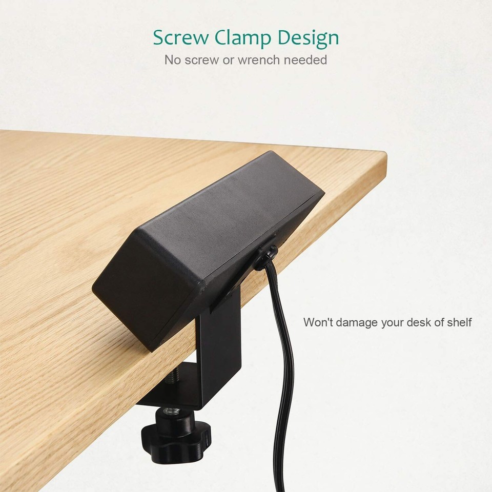 Desk Edge Power Strip 4 USB Port Removable Clamp Power Outlet Socket 6. ...