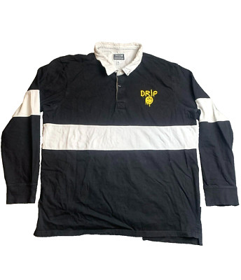 Cornerstore Bodega Shirt Adult Extra Large Black White Rugby Drip Polo ...