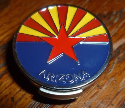 Arizona Flag ~ Golf Ball Marker 1" & Hat Clip | eBay