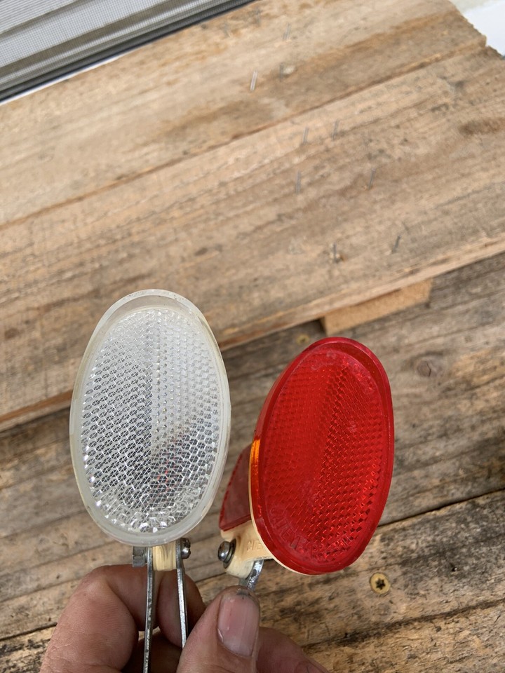 Cateye RR-550-W Front & Rear Amber/red Muscle Bike Reflectors ...