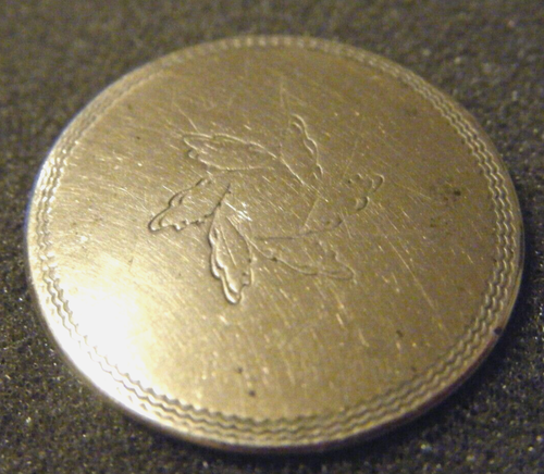 Antique 18c "TOMBAC" button gilt brass fancy etching design 7/8"diam ...