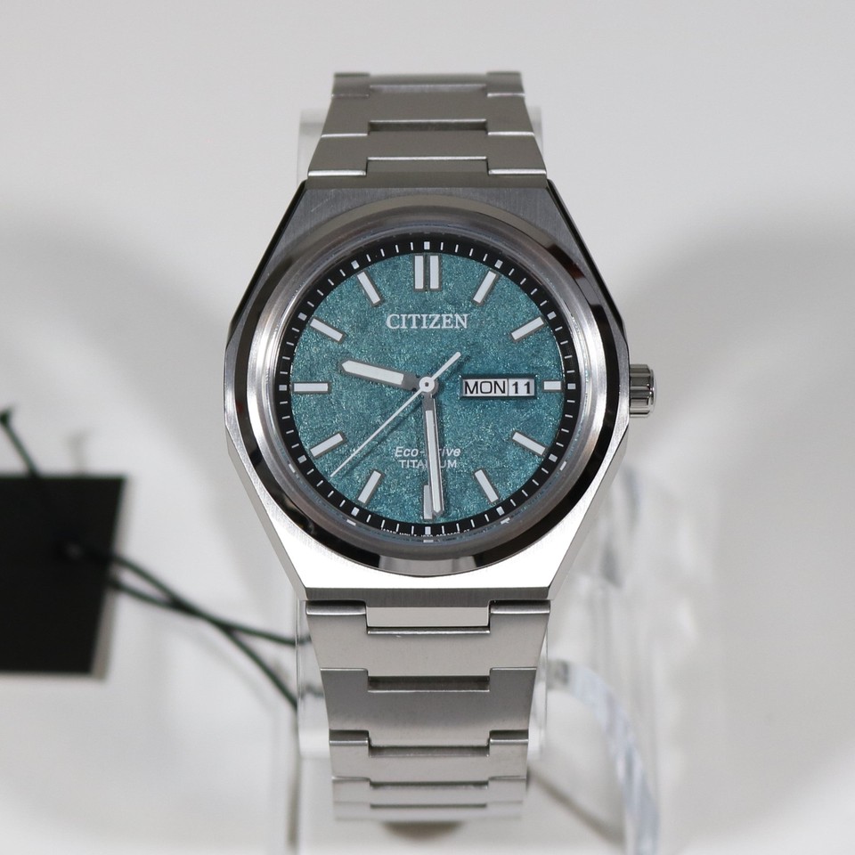 Citizen Eco-Drive Super Titanium Green Dial Men's Watch AW0130-85X | eBay