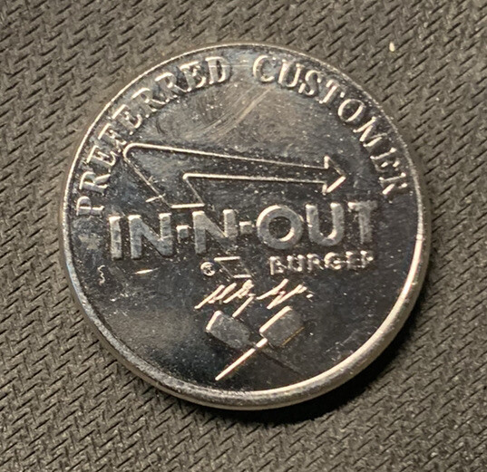 In-N-Out Burger Coin from 1997. Super rare to find one of these!! | eBay
