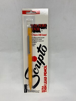 Vintage Scripto Ultra Thin Lead Yellow BarrelPencil Pushpoint 0.7mm HB ...
