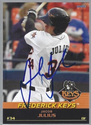 Jacob Julius IP autograph signed 2011 Choice Sportscards Frederick Keys ...