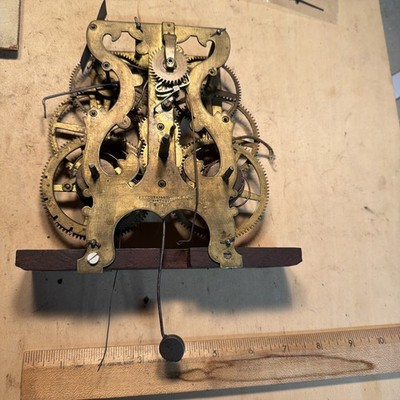 Antique Vintage Ogee Forestville Wall Winding Clock Movement PARTS ...