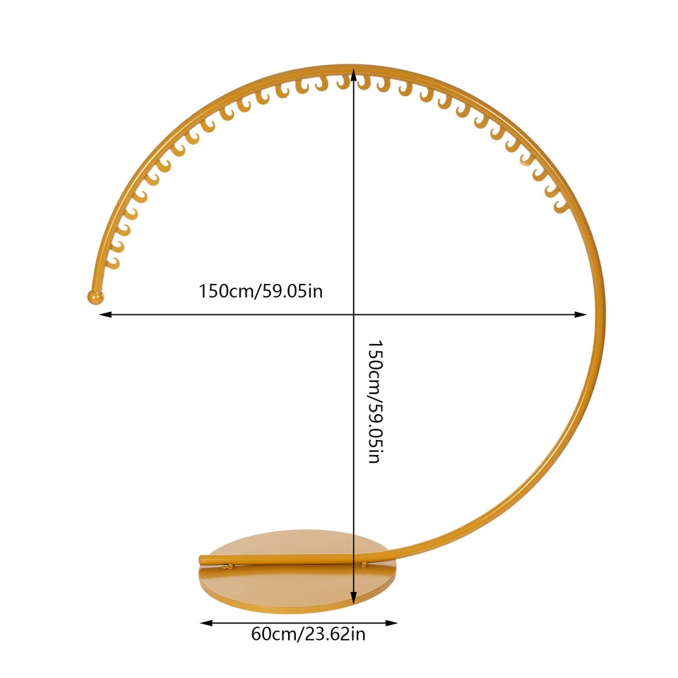 Gold Freestanding Clothing Display Rack Modern Coat Rack W/ 30 Moon ...