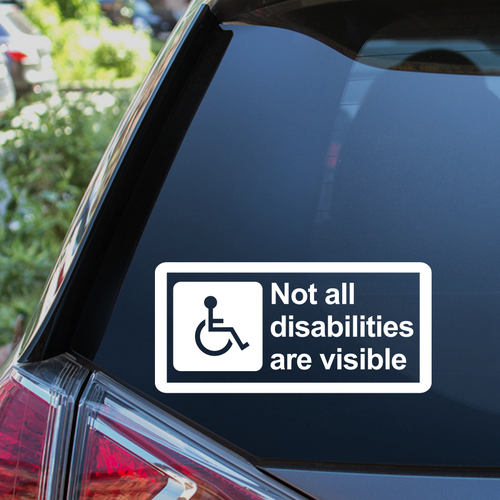 Not All Disabilities Are Visible Car Van Window Bumper Sticker Decal | eBay