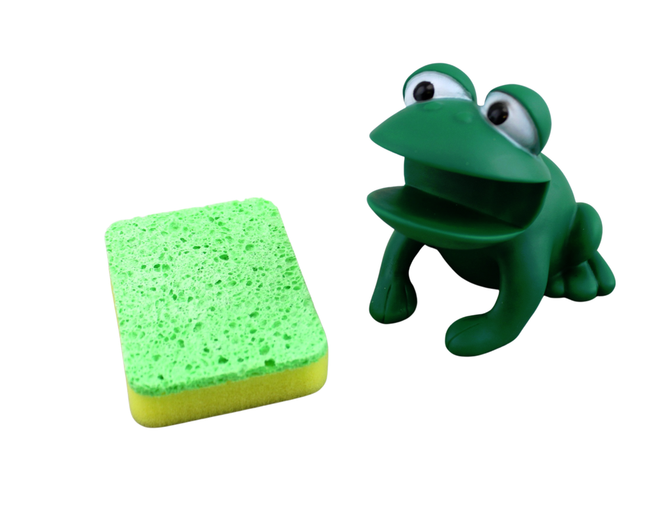 Frog Sponge Holder With Sponge Multi Use Kitchen Bathroom Free Shipping ...