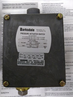Pressure - Barksdale Pressure Switch